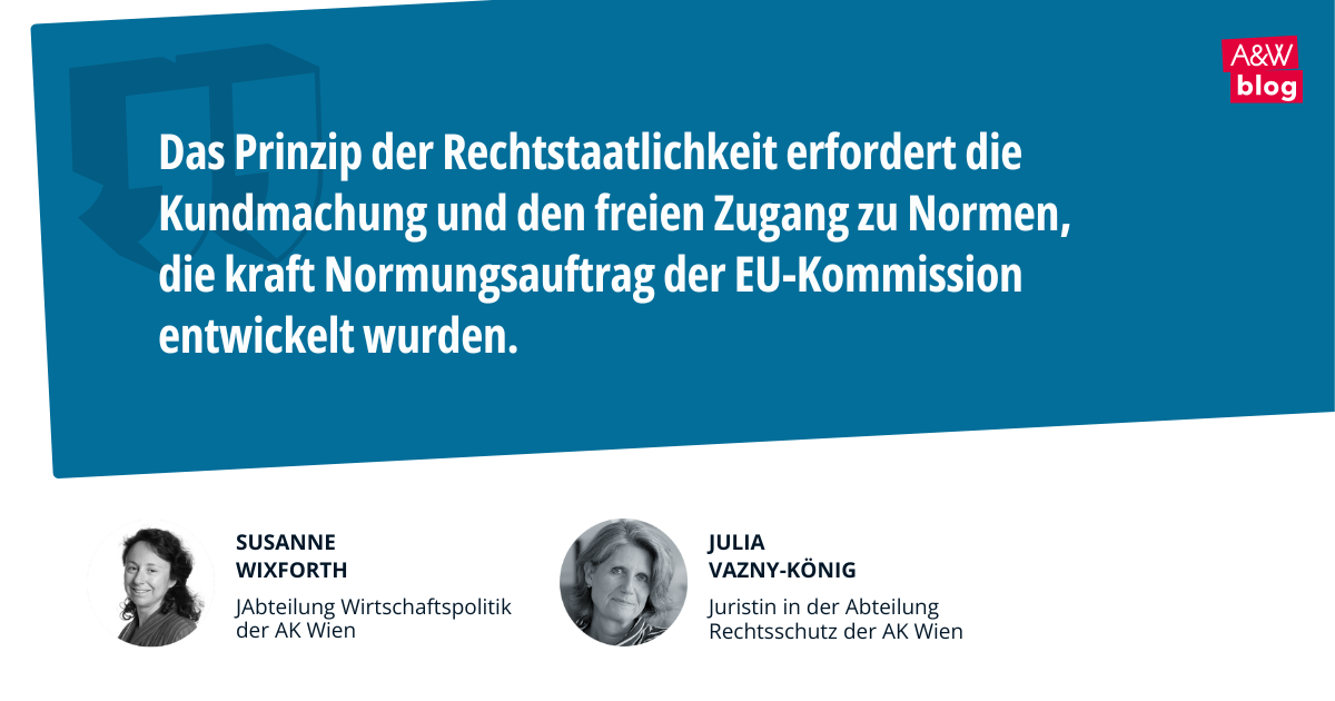 A&W-Blog | Ein gangbarer Weg: Freier Zugang zu Normen für alle?